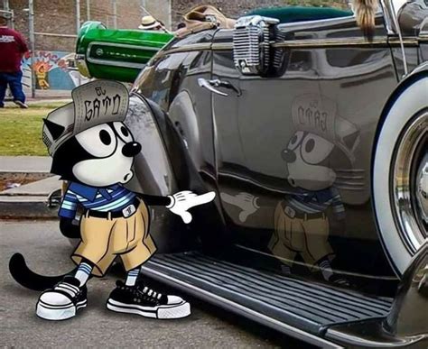 Gangster Felix The Cat Tattoo In 2024 Felix The Cats Cholo Art Felix