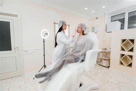 Premium Photo Cosmetic Procedure For Biorevitalization And Removal Of