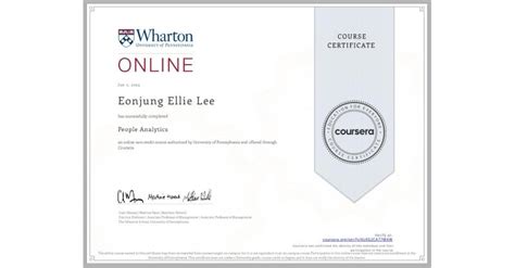 eonjung ellie lee on linkedin completion certificate for people analytics