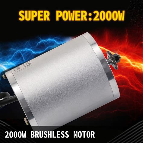 kw Moteur Cc Electrique Sans Balai v Dc Sans Base Avec Deux Clés Et Vis VEVOR FR