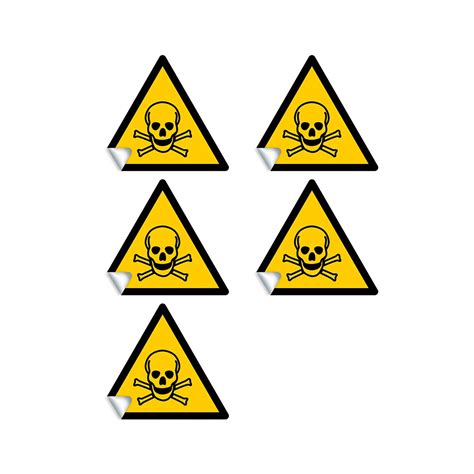 Lot d autocollants Danger Matières Toxiques W016 ISO 7010