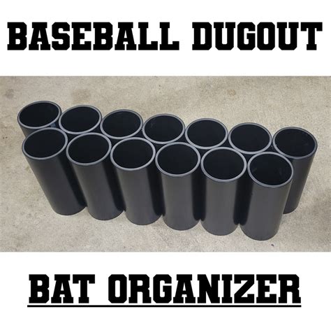 Baseball Softball Bat Dugout Holder Organizing Rack Free Standing Stow