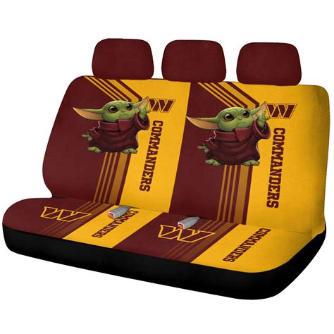 Washington Commanders Car Back Seat Covers Custom Car Accessories