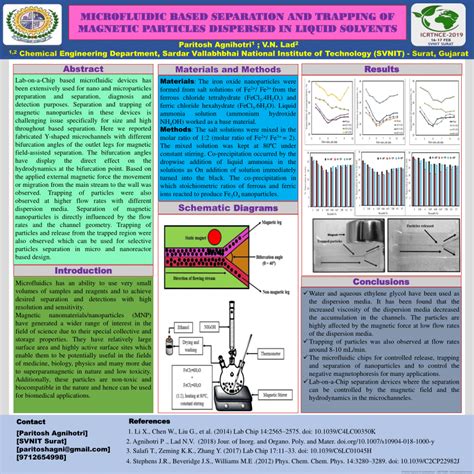 Pdf Microfluidic Based Separation And Trapping Of Magnetic Particles Dispersed In Liquid Solvents