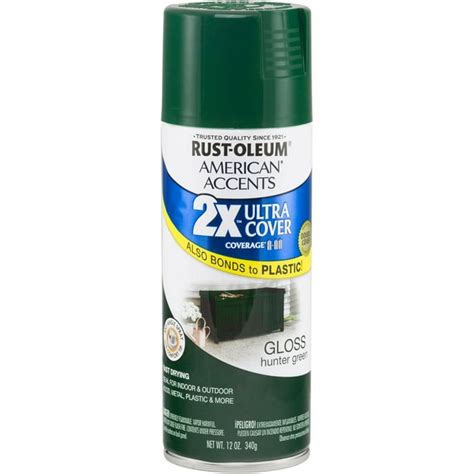 Rust Oleum American Accents Ultra Cover 2x Gloss Hunter Green Spray