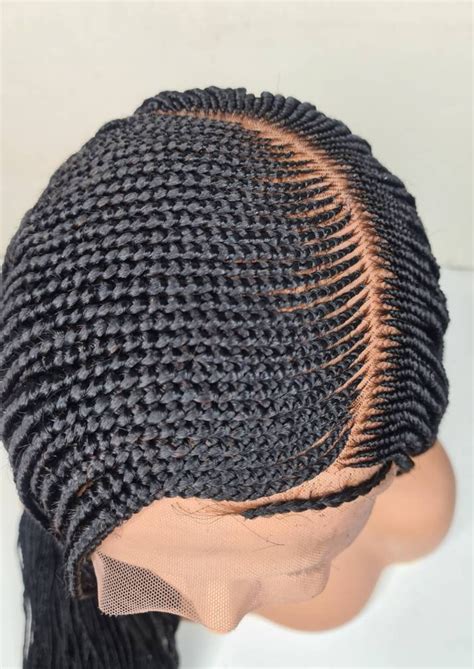 Feed In Braided C Part Wig Handmade For Instant Wear Etsy Sweden
