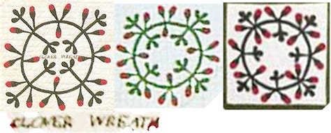 Civil War Quilts Herbarium 5 Clover Wreath For Almira Lincoln Phelps