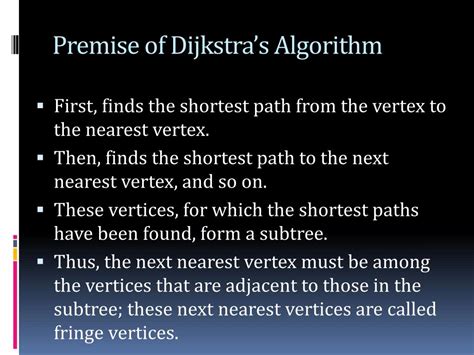 Ppt Dijkstras Algorithm Fibonacci Heap Implementation Powerpoint