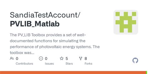 Github Sandiatestaccount Pvlib Matlab The Pv Lib Toolbox Provides A