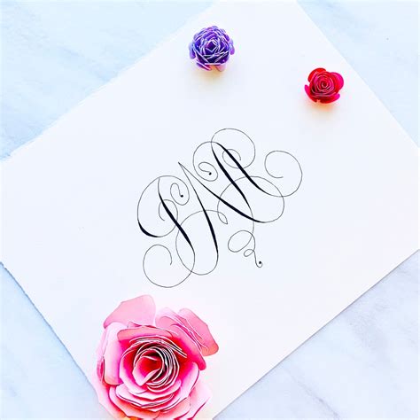 Calligraphy Monogram Etsy