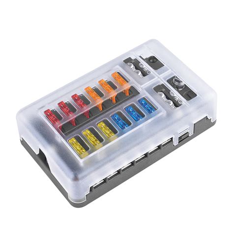 12 Volt Fuse Block Marine Boat Fuse Block Waterproof 12 Way Automotive