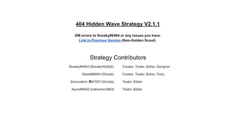 Hidden Wave Strategy Fandom
