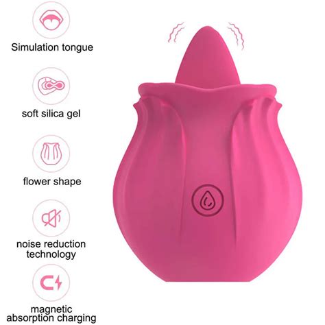 Rose Toy Vibrator For Women Rose Toy Tongue Licking Vibrator Personal