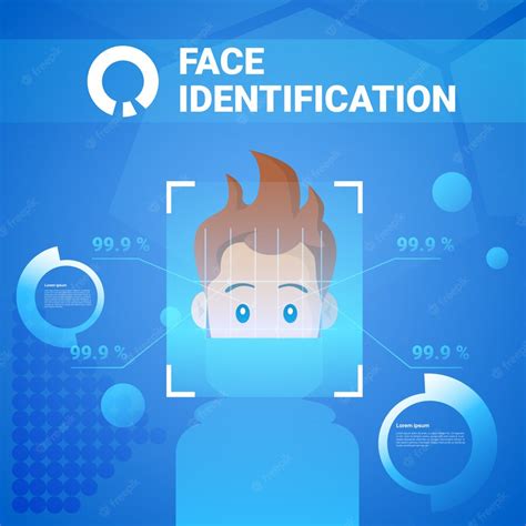 Premium Vector Face Identification Technology Scannig Man Access Control System Biometrical