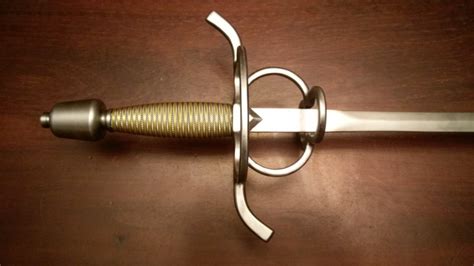 Double Ring Rapier Brass And Silver The Fake Fighting Company