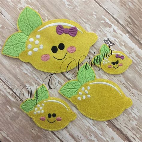 Lemon Head Feltie Machine Embroidery File 2017 In Multiple Sizes
