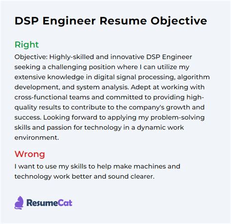 Top 17 DSP Engineer Resume Objective Examples ResumeCat