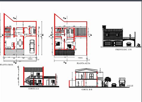 Casa De Dois Andares Em Autocad Baixar Cad Grátis 157 Mb Bibliocad