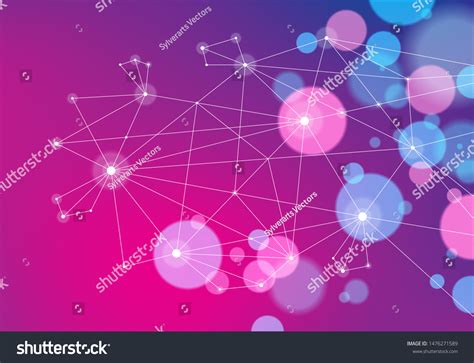 Connected Lines Dots Geometric Science Technology Stock Vector Royalty Free 1476271589