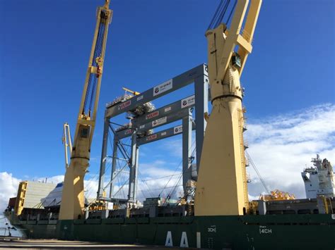 Kalmar Automatic Stacking Cranes Arrived To DP World In Brisbane Fully