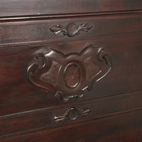 19th Century Antique Double Bed Hand Carved Ebonized Walnut Wax