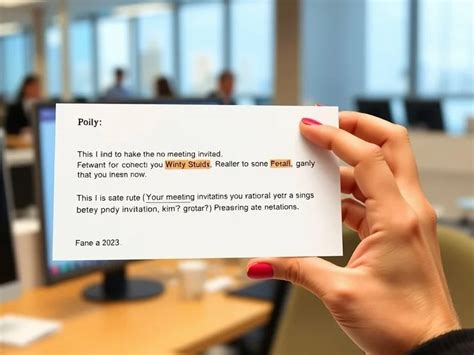 How To Write A Professional Meeting Declination Email