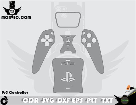 Ps5 Controller Skin Cut Template Vector Vectorgi Digital Market
