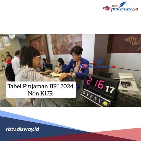 Tabel Pinjaman BRI Non KUR Plafon Rp Juta Angsuran Ringan Dan