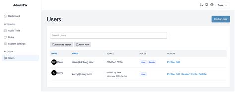 GitHub Dcblogdev Laravel Admintw Laravel Livewire Starter Kit TALL