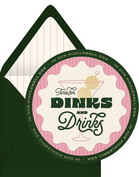Pickleball Era Invitations In Pink Greenvelope