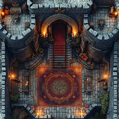10 Gridless Opulent Castle Interior Battle Maps Vtt Pack For Dnd