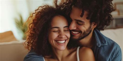 Young Couple Hugging Generative Ai Premium Ai Generated Image