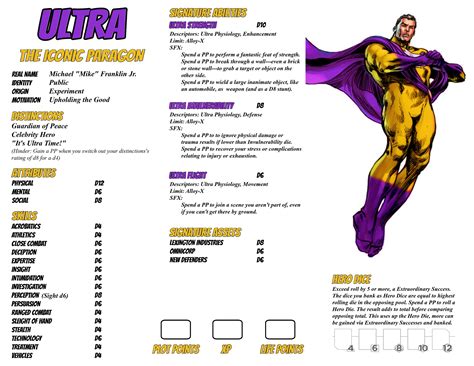 Just Wanted To Share A Sheet That I Created For A Custom Mod For A Superhero Game Ive Been