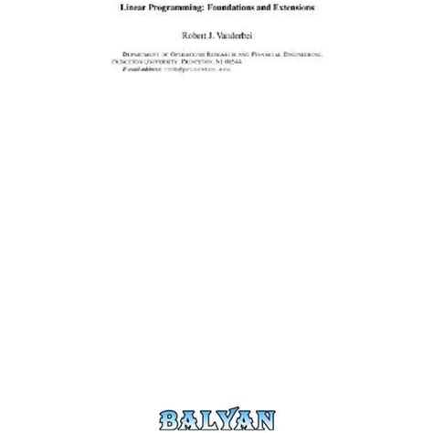 خرید و قیمت دانلود کتاب Linear Programming Foundation And Extensions ا
