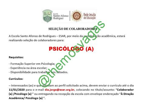 Psicólogo a 01 vaga s Teresina PI Themos Vagas Empregos e