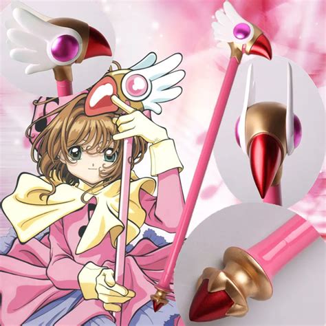 Athemis The Magic Card Girl Sakura Bird Head Staff Cardcaptor Sakura Magic Wand High Quality