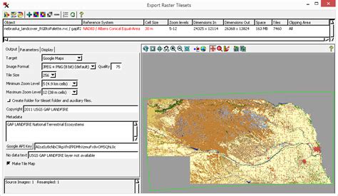 Export Raster Tileset