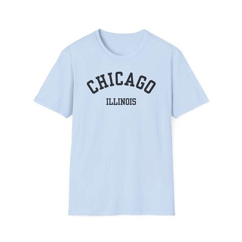 Chicago Illinois Unisex Softstyle T Shirt Windy City Travel T