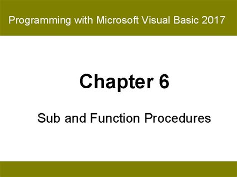 Programming With Microsoft Visual Basic 2017 Chapter 6