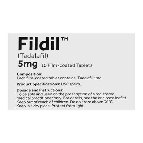 Highnoon Laboratories Fildil Tablet 5mg 10 Pack