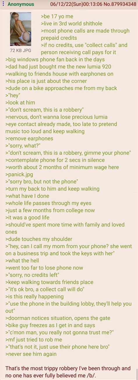 Anon Almost Got Rob R Greentext
