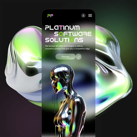 platinum software solutions web ui landing page design behance