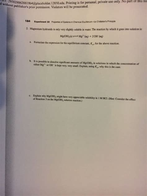 Solved Experiment 22 Advance Study Assignment Properties Of