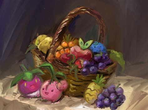 Applin Bounsweet And Cherubi Pokemon Drawn By Anzu 01010611