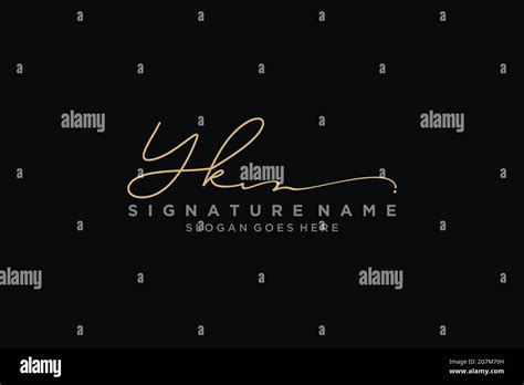 Yk Letter Signature Logo Template Elegant Design Logo Sign Symbol