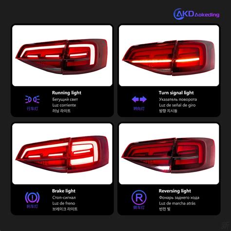 AKD Car Styling For VW Jetta Tail Lights 2015 2018 Jetta Mk6 LED Tail