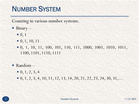 Number System Ppt