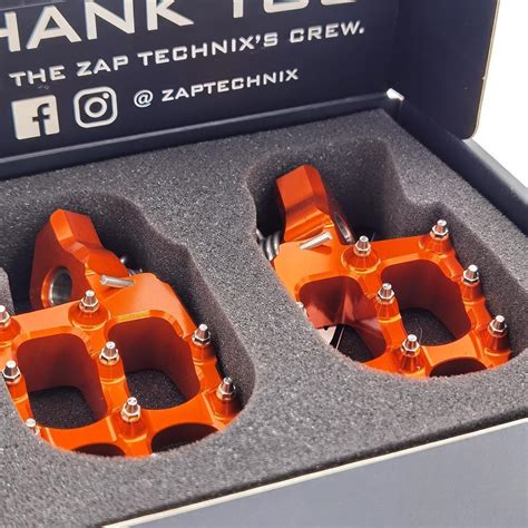 ZAP E Peg Fußraste KTM SX F EXC Orange ZAP TECHNIX SHOP Endkundenshop