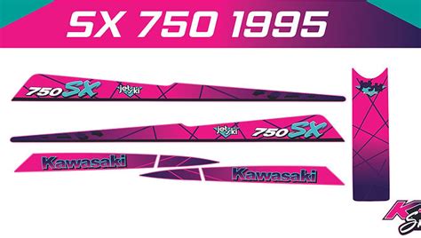 Kawasaki Sx 750 1995 Graphics Decal Sticker Kit