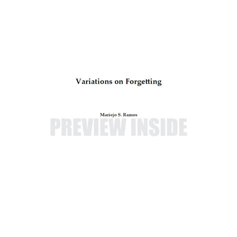 variations on forgetting centralbooks